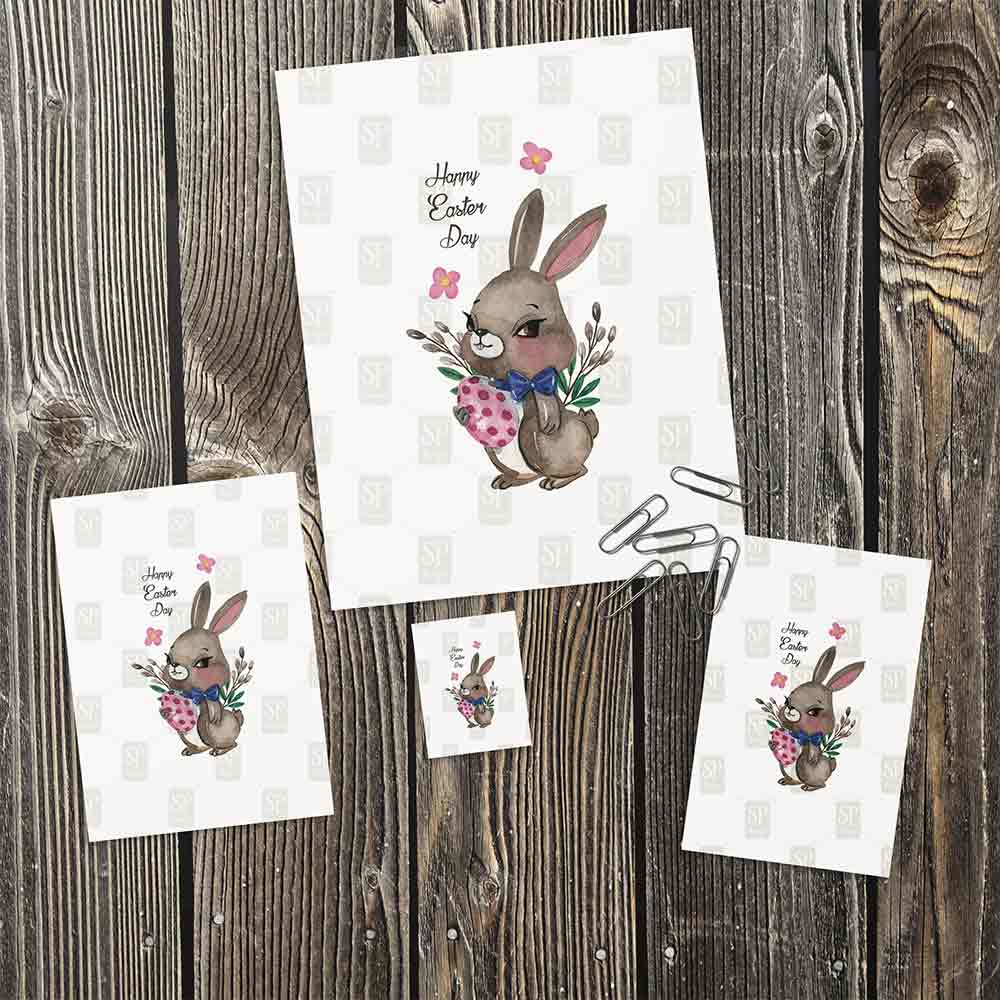 Blushing Easter Bunny Greeting Card | Sunny Paperie