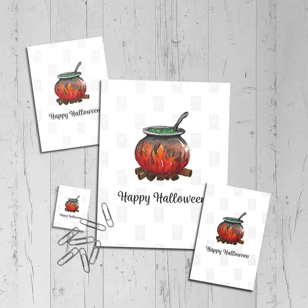 Fun Halloween Cauldron Design | Sunny Paperie