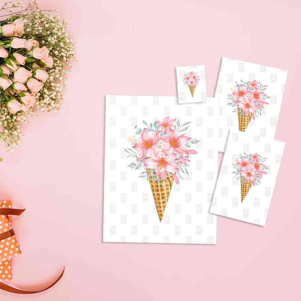 Pink Flowers Greeting Card | Sunny Paperie